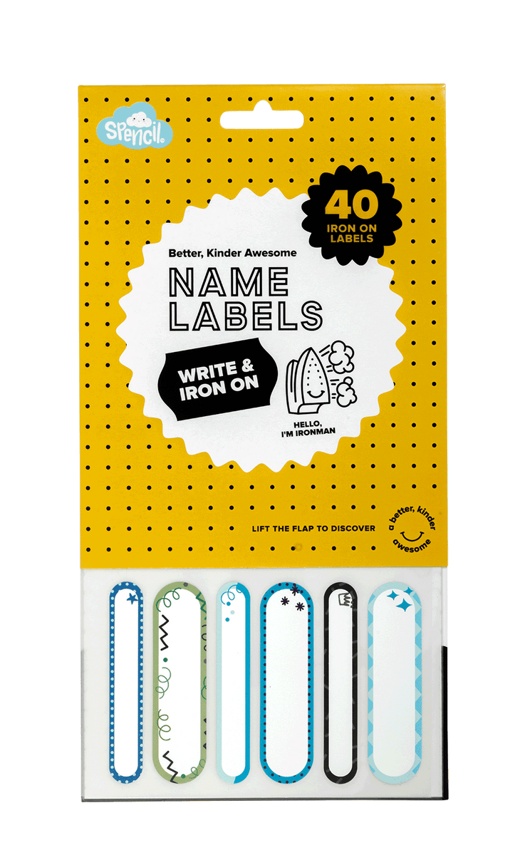 SPENCIL - Iron on Labels (Cool Blue) – Play with Elorias